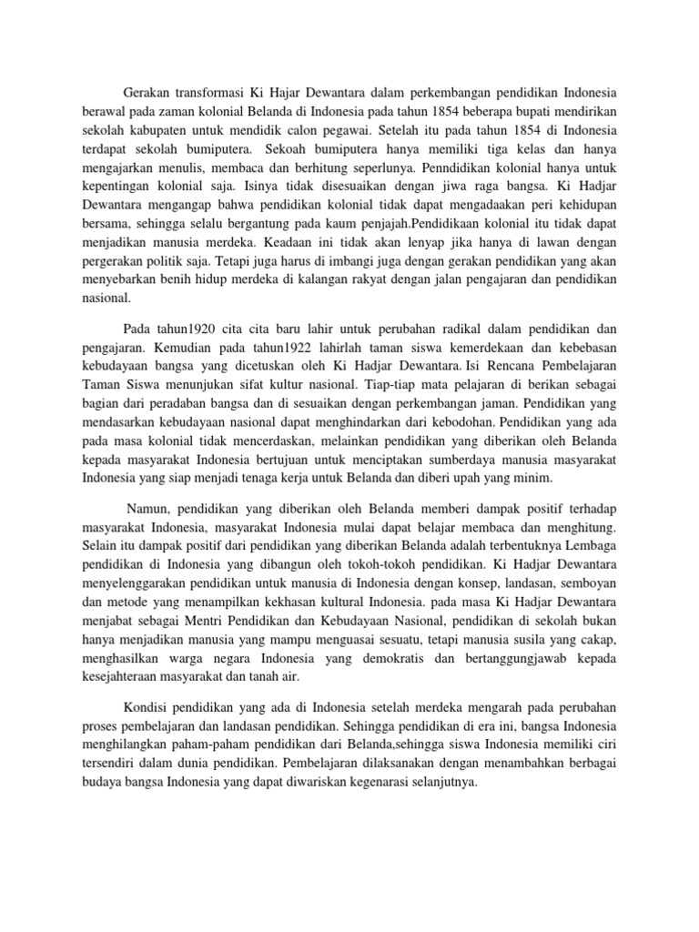 Argumentasi Kritis Transformasi Pendidikan Indonesia | PDF