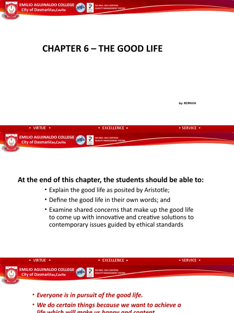Chapter 6 The Good Life | PDF | Virtue | Happiness