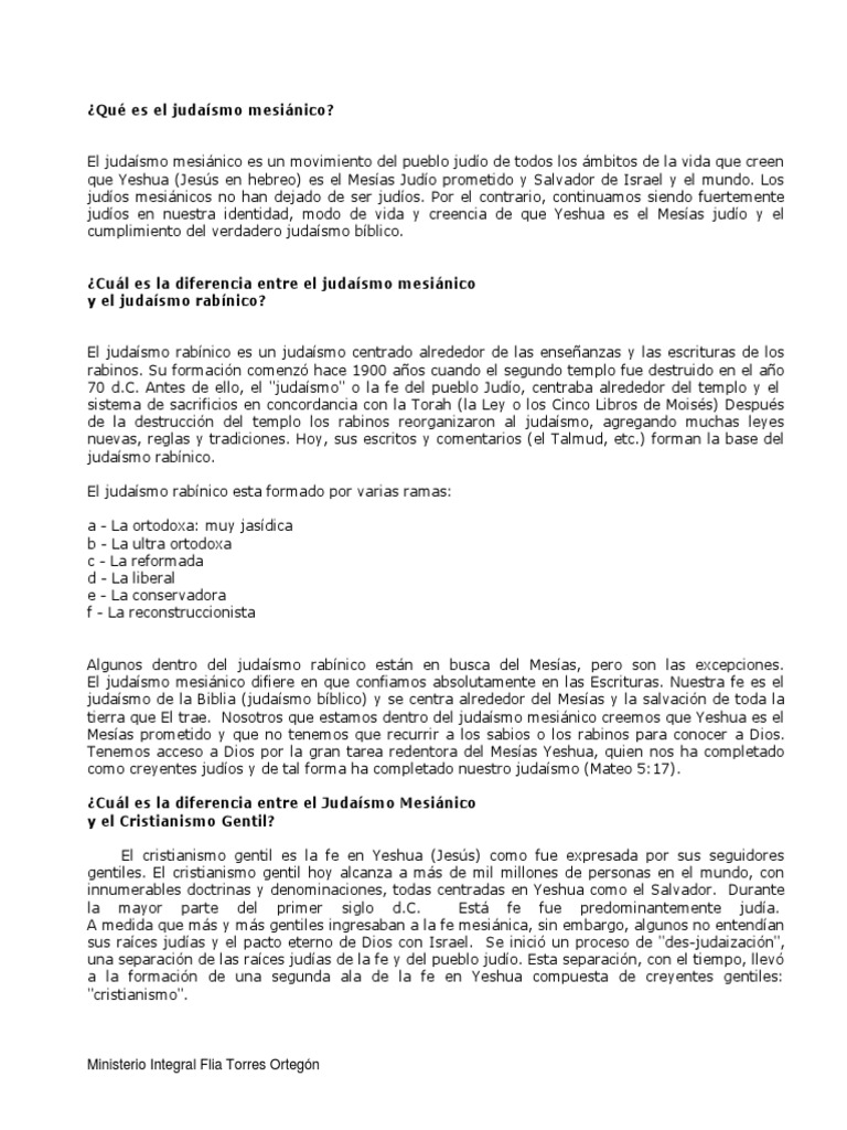 Que Es El Mesianismo Judio | PDF | Mesías | Jesús