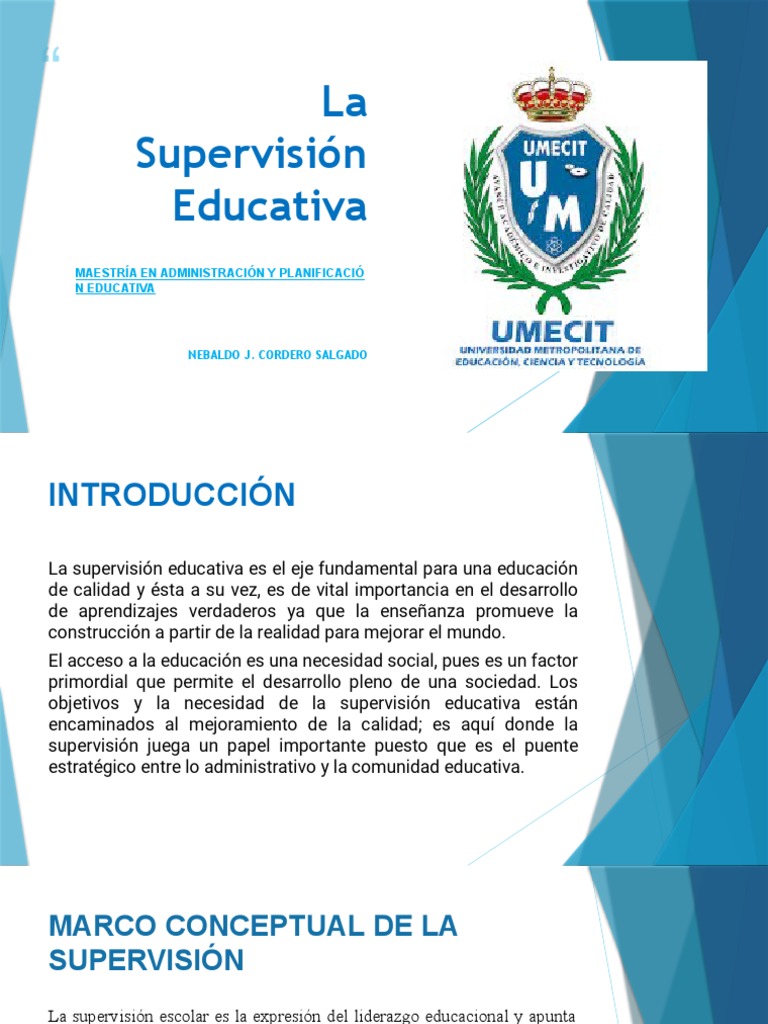 La Supervisión Educativa | PDF | Enseñando | Evaluación