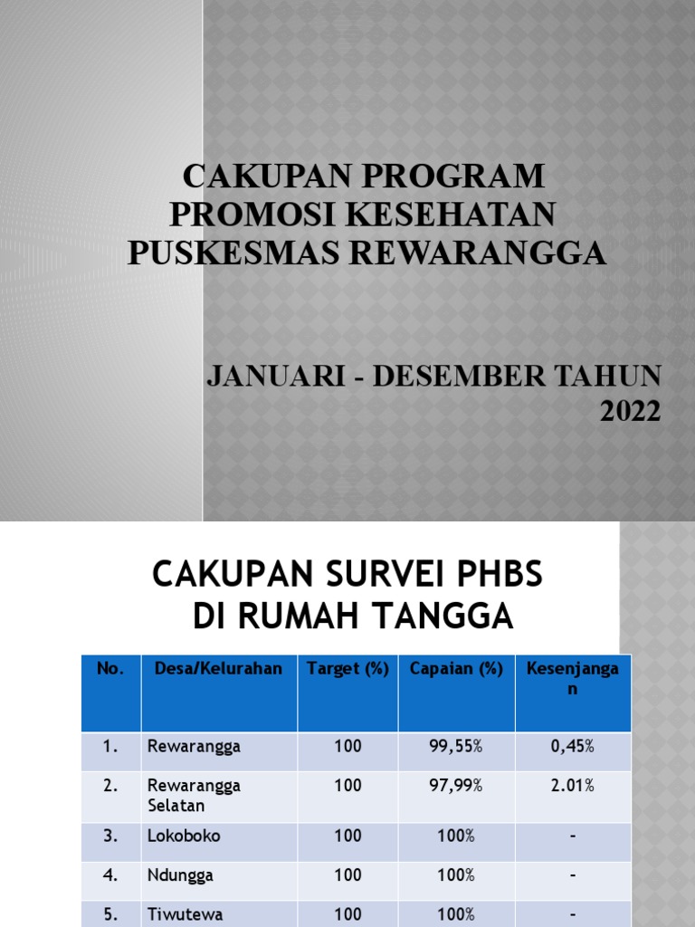 Cakupan Promkes 2022 | PDF