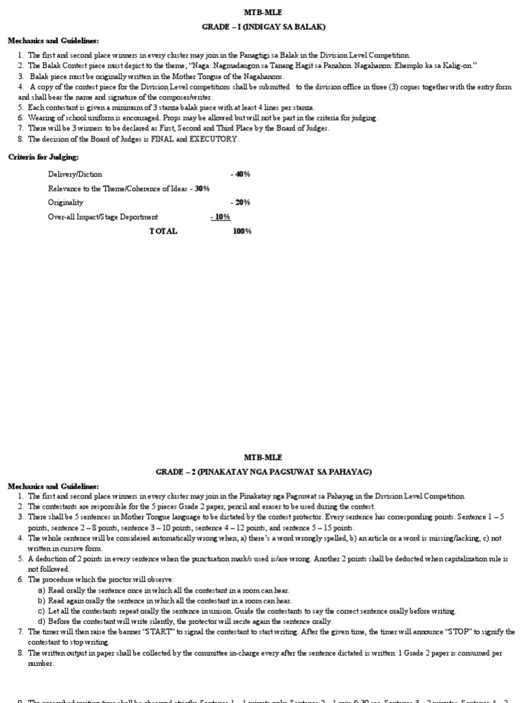 MTB Criteria | PDF | Linguistics | Human Communication