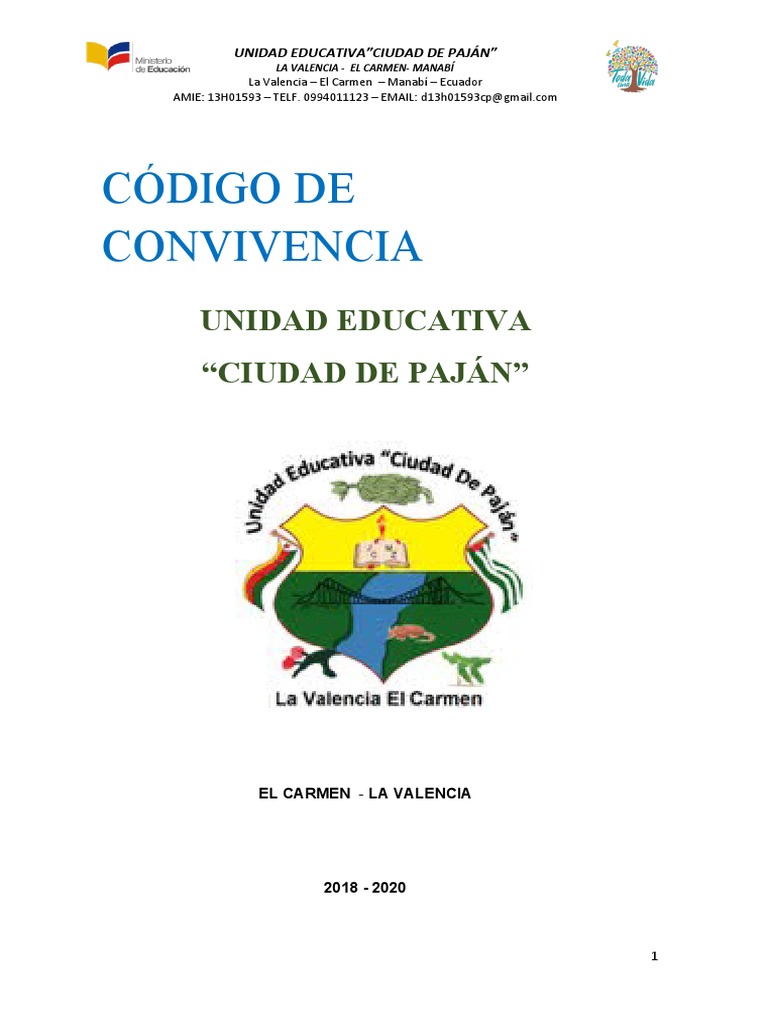 Codigo De Convivencia Corregido Descargar Gratis Pdf Institución