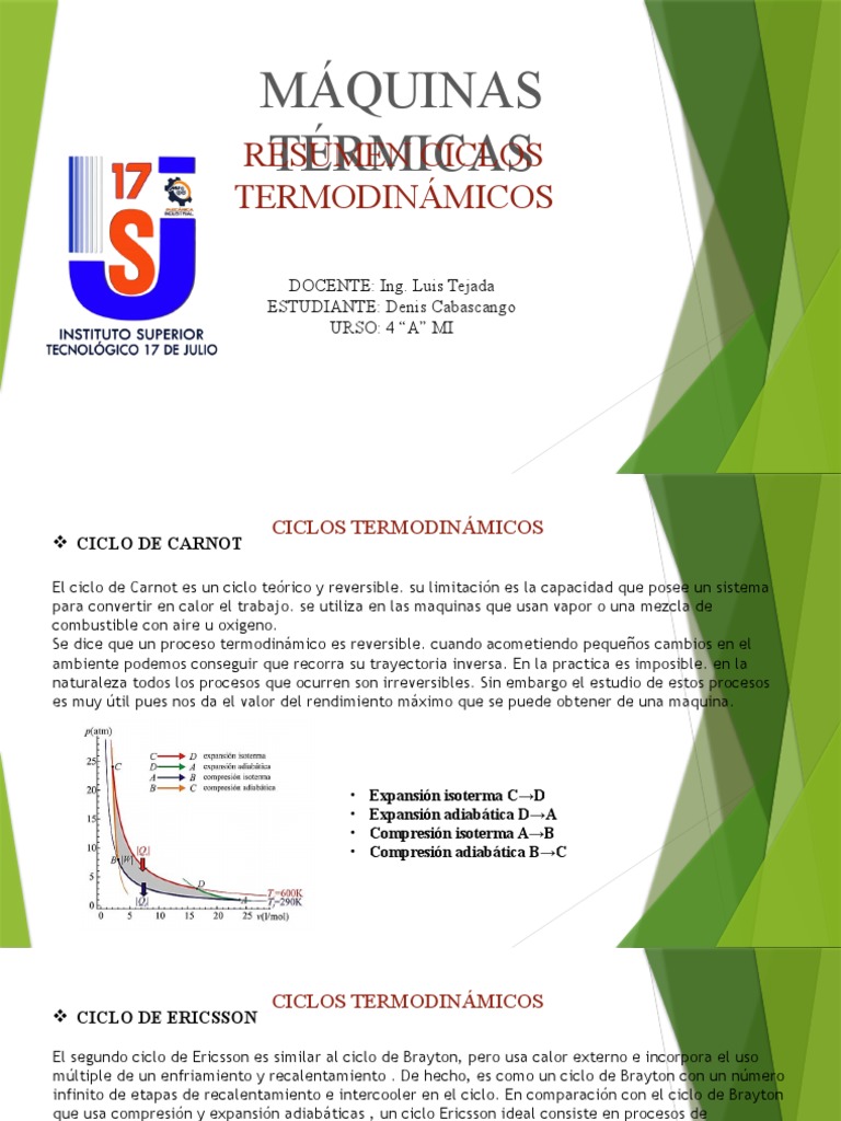 Ciclos Termodinamicos | PDF | Motor diesel | Refrigeración