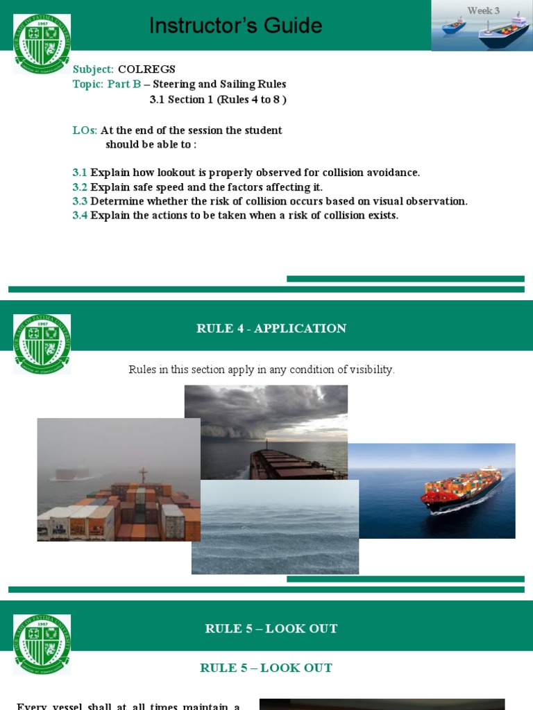 Colreg Week 3 | PDF | Radar | Traffic Collision