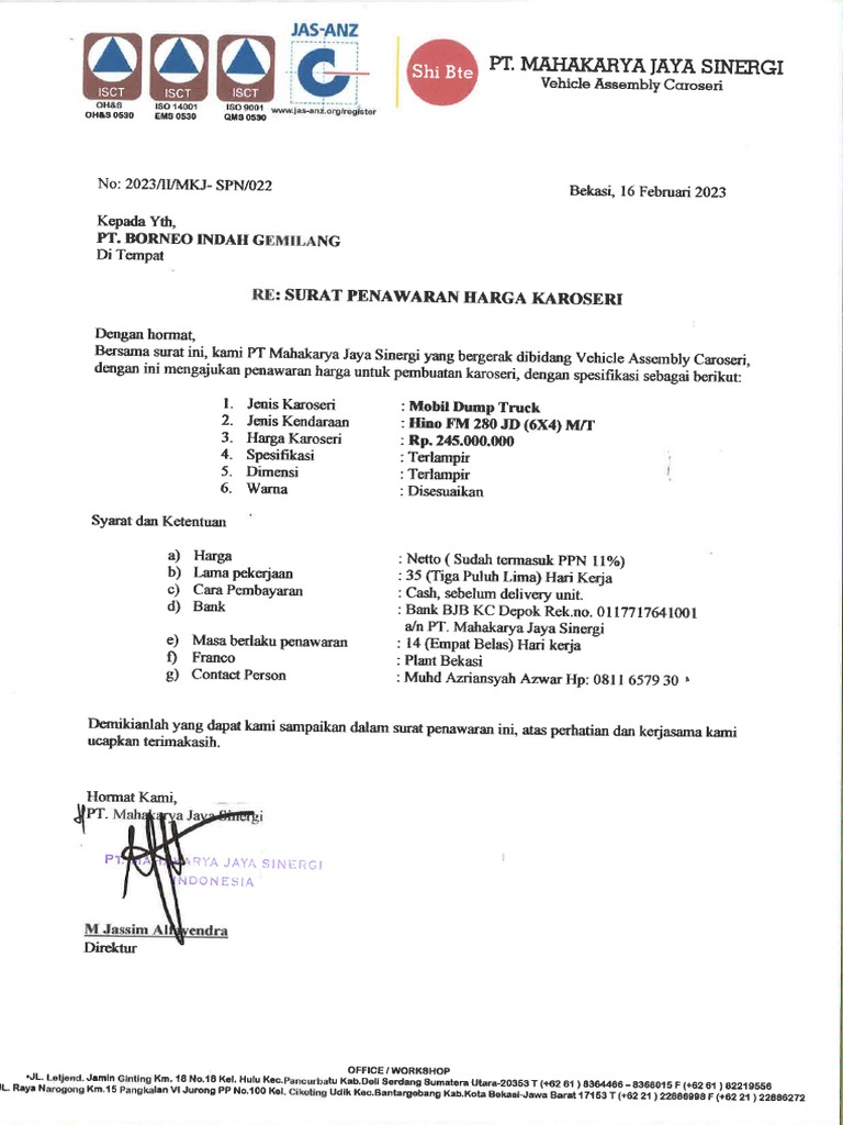 SPN Borneo Indah Gemilang | PDF