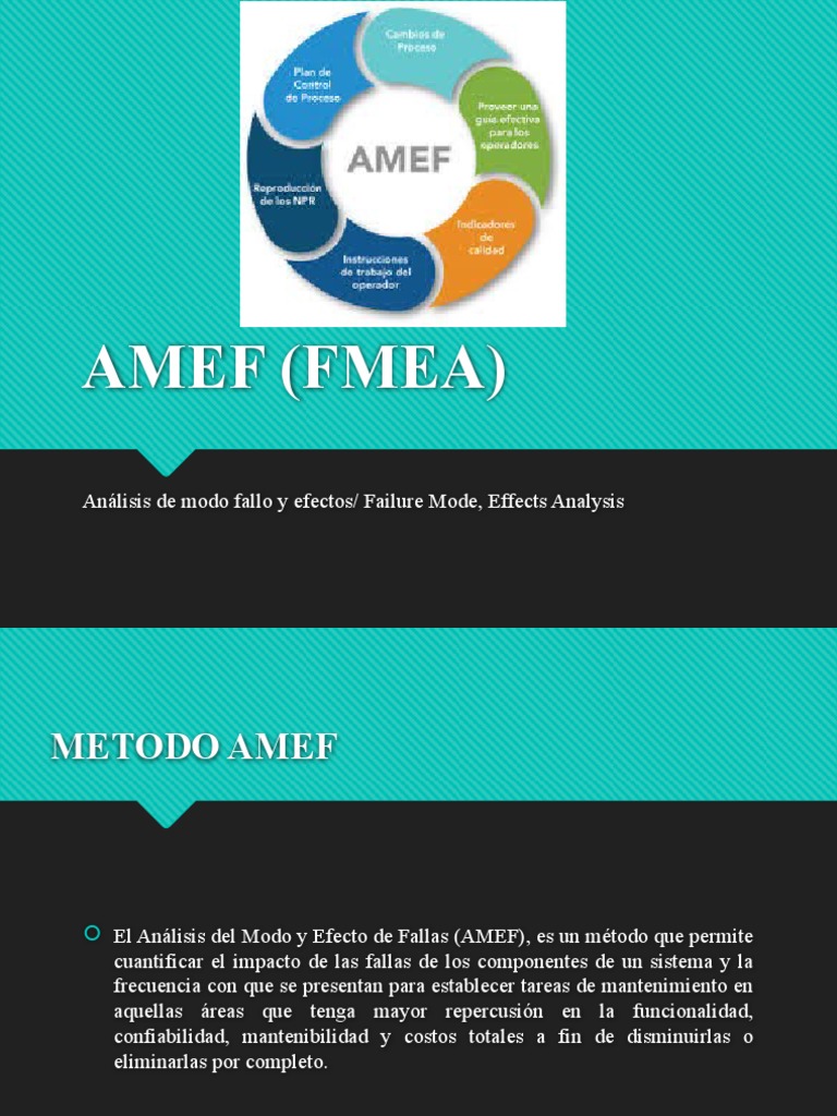 Metodo Amef | PDF | Diseño | Ingeniería de confiabilidad