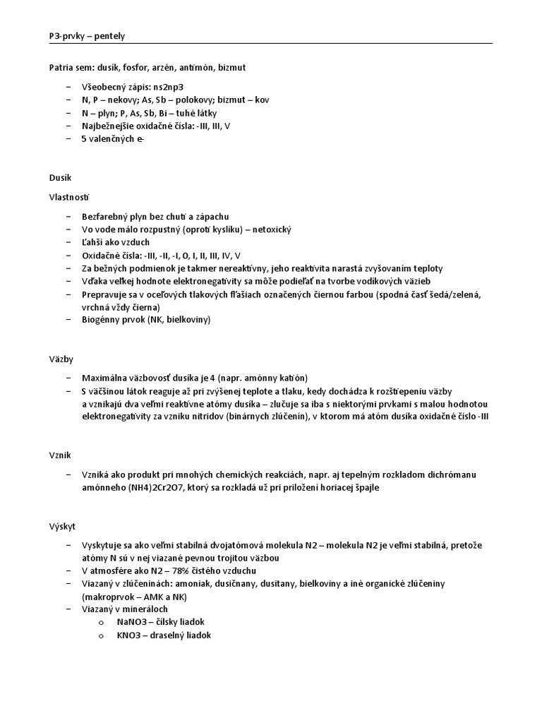 p3 Prvky | PDF