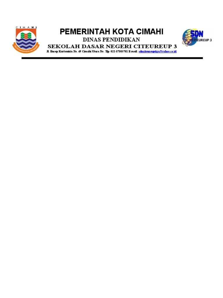 Korp - Surat SDN CITEUREUP 3 | PDF