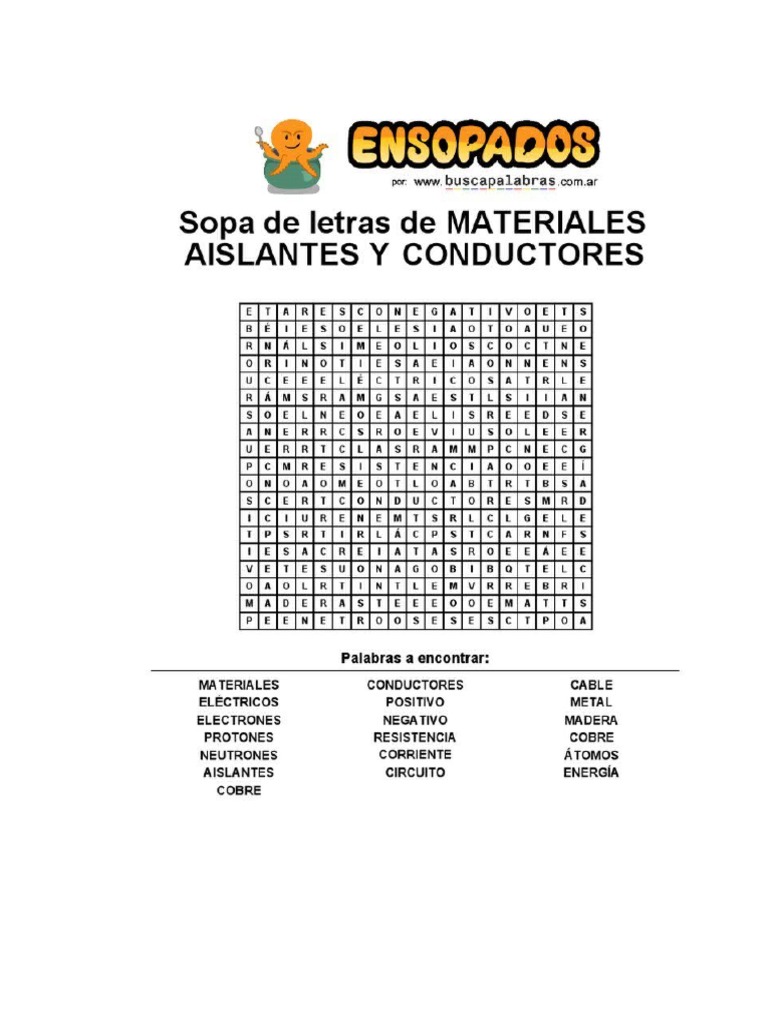 Sopa de Letras Ciencias | PDF