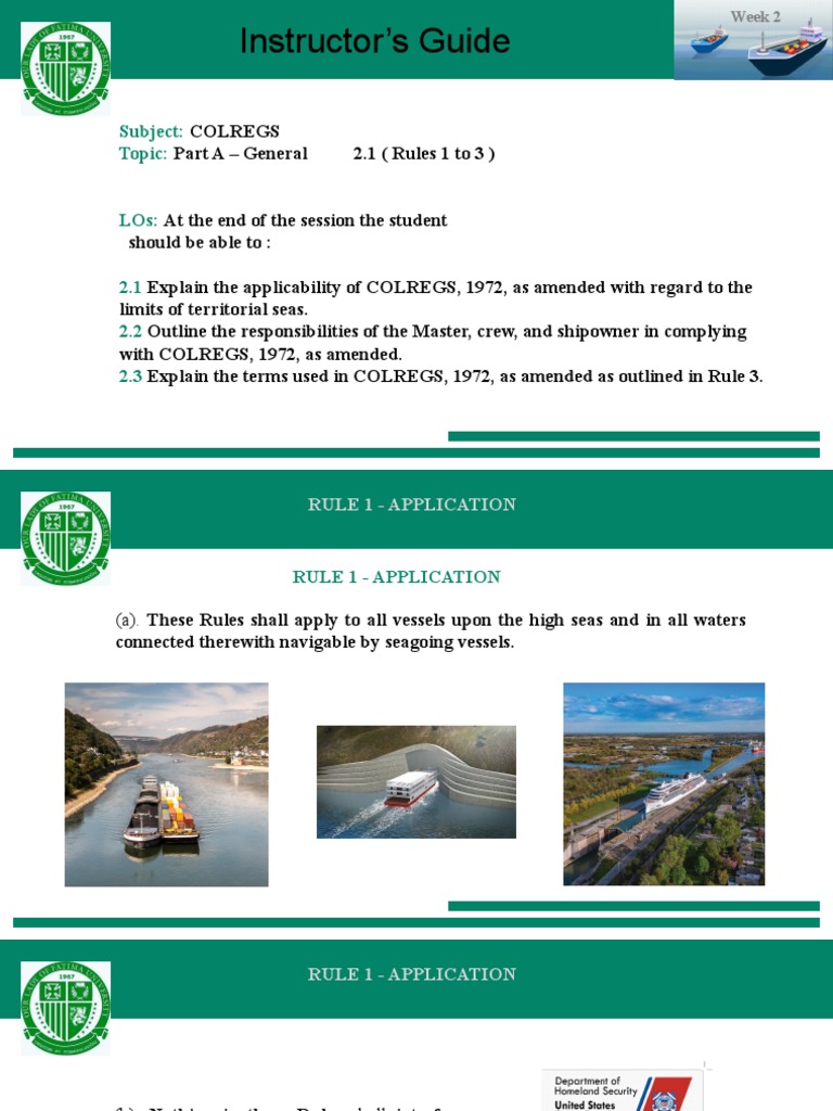 Colreg Week 2 | PDF | Watercraft | Ships