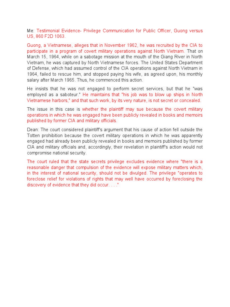 Testimonial Evidence Privilege Comm | PDF | Politics | Social Science