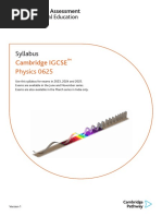 IGCSE Physics 0625 Formula Sheet | PDF