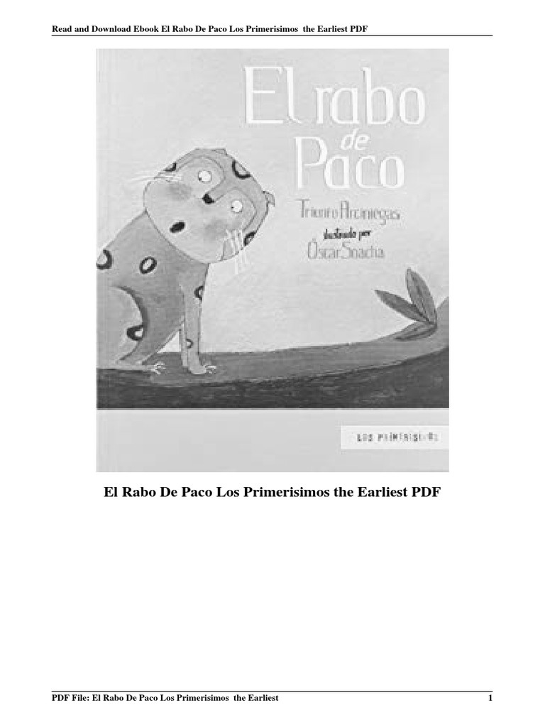El Rabo de Paco Los Primer | PDF
