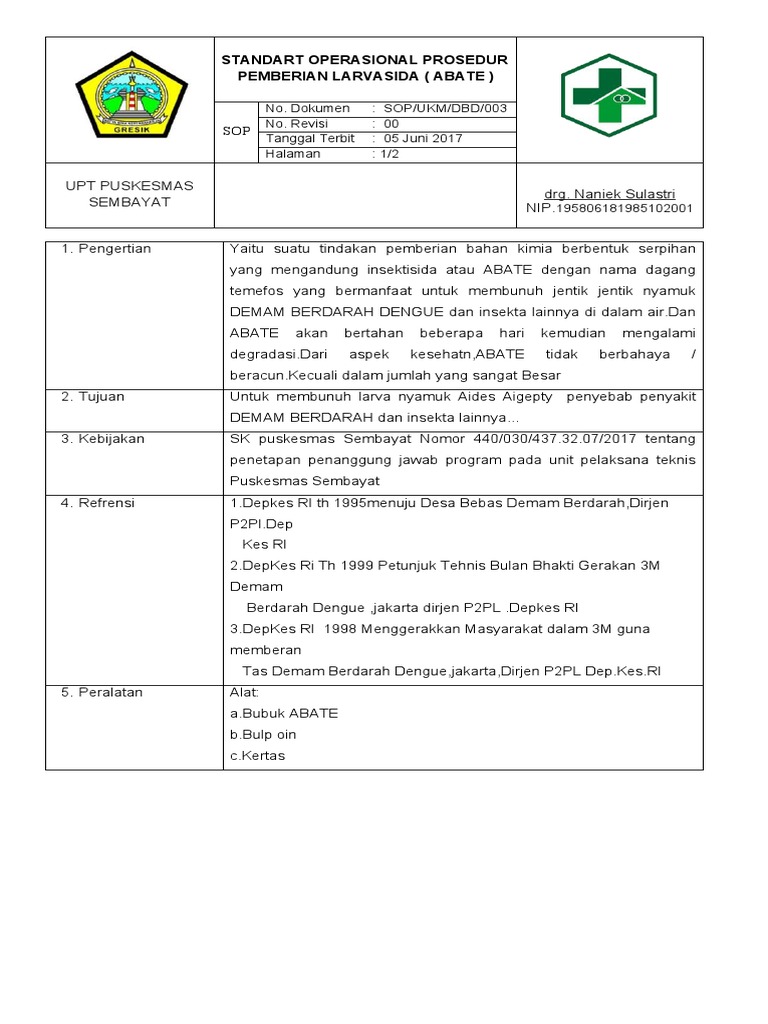 3. SOP PEMBAGIAN ABATE | PDF