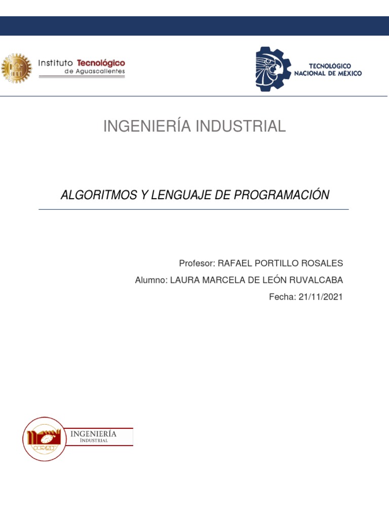 Algoritmos y lenguaje de programacion act 1 u5 | PDF Algoritmos y lenguaje de programacion act 1 u5 | PDF
