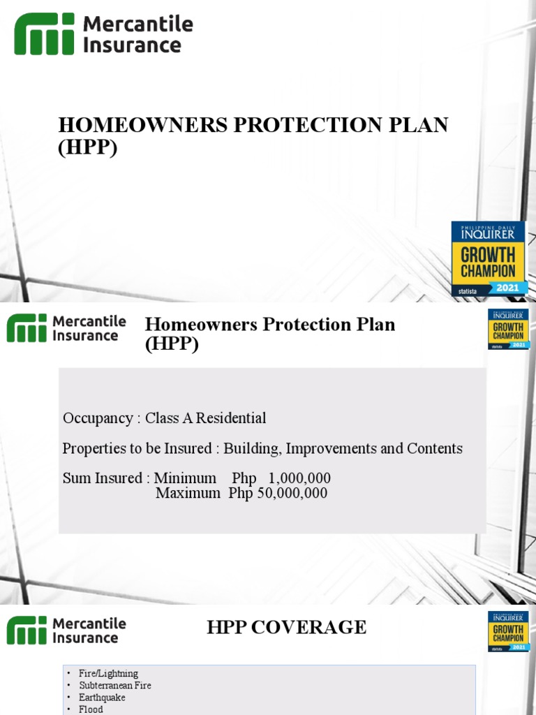 HOMEOWNERS PROTECTION PLAN HPP Superior Plan | PDF | Home Insurance ...