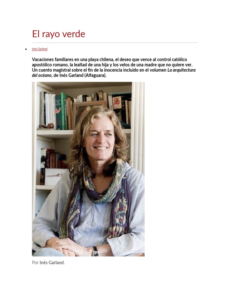 El Rayo Verde Inés Garland | PDF