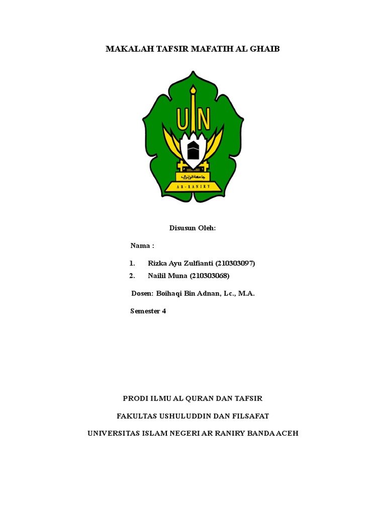 Tafsir Mafatih al-Ghaib oleh Ar-Razi | PDF