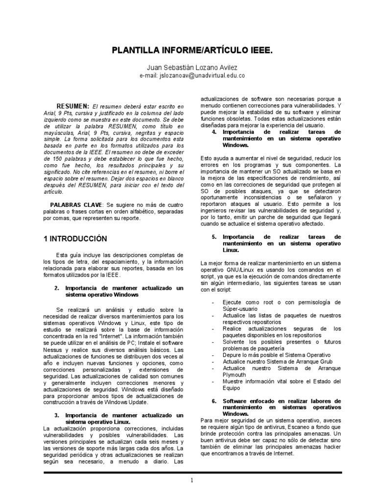 Plantilla IEEE 2 | PDF | Microsoft Windows | Software antivirus Plantilla IEEE 2 | PDF | Microsoft Windows | Software antivirus