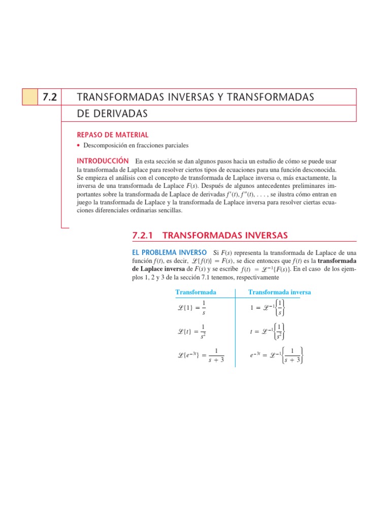 12 TransformadaInversa | PDF | Transformada de Laplace | Ecuaciones