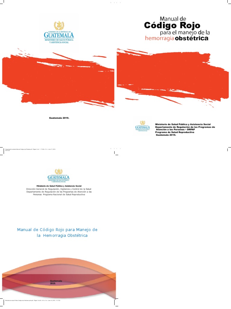 Manual Código Rojo Hemorragia Obstétrica | PDF | Parto | El embarazo