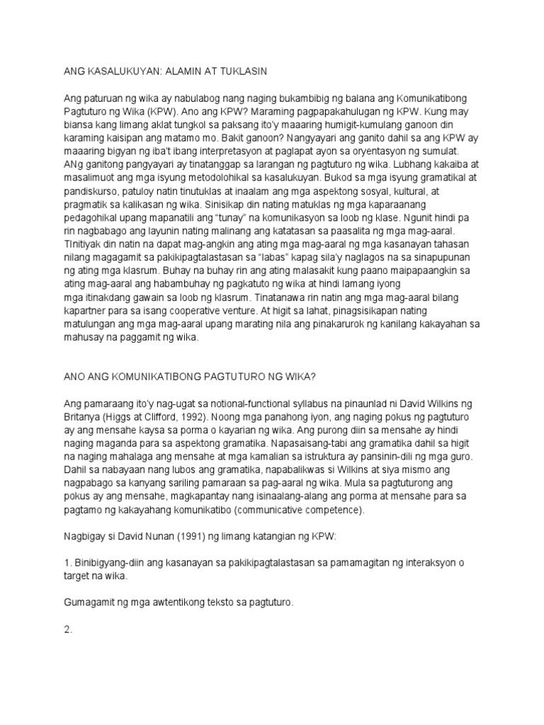 Ang Kasalukuyan - Samu't Saring Kabatiran | PDF