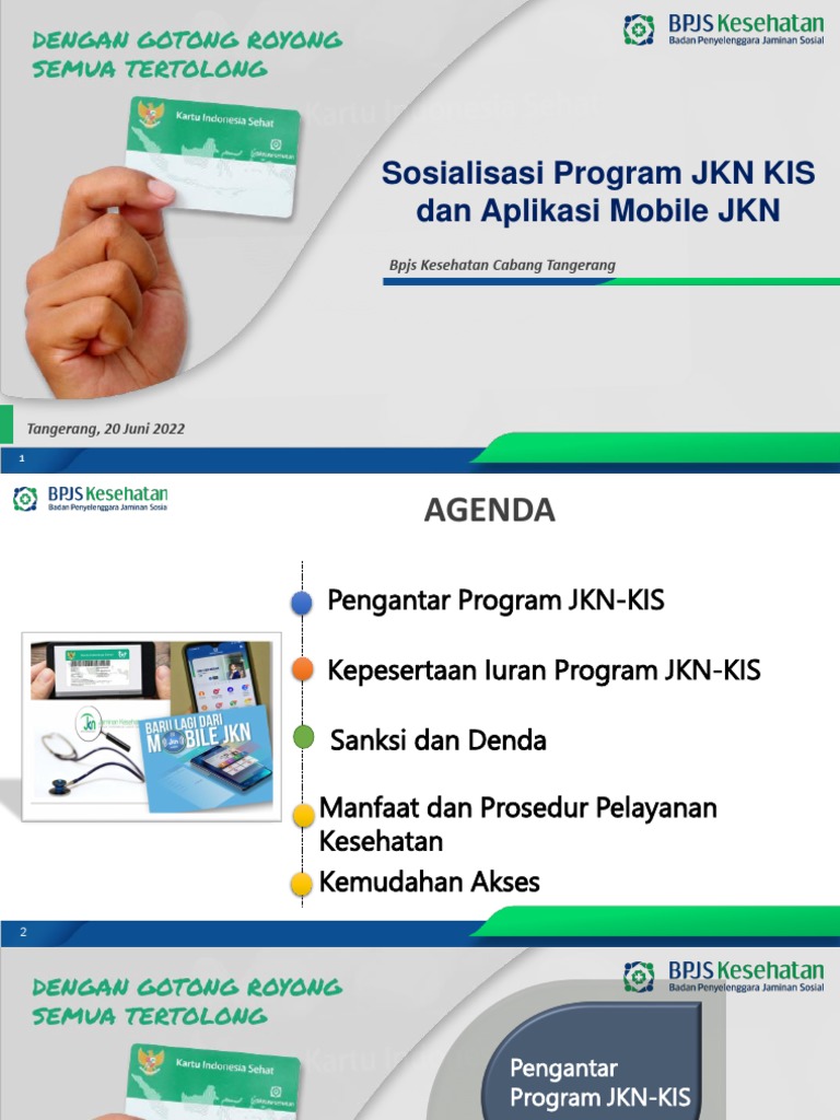 Materi Sosialisasi Program JKN Kis Dan Aplikasi Mobile JKN | PDF