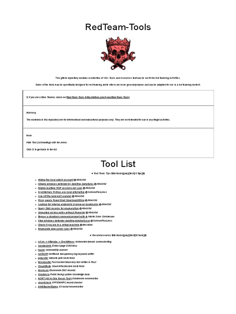 RedTeam Tools 1676495765 | PDF | Active Directory | Windows Registry