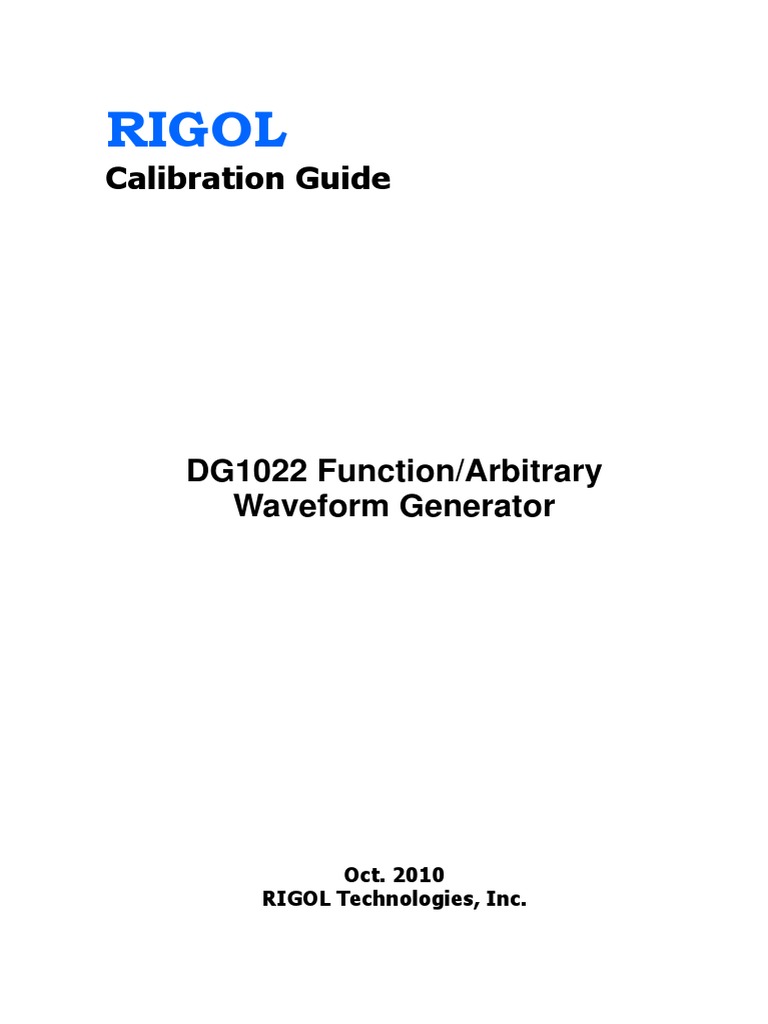 DG1022 - Calibration Guide - EN | PDF | Amplitude | Phase (Waves)