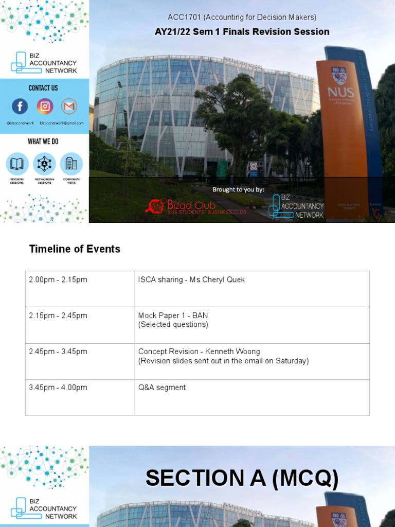 ACC1701 Revision Session Slides | PDF | Treasury Stock | Stocks