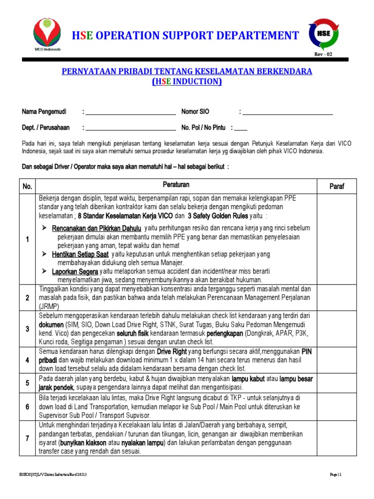 Driver Induction | PDF