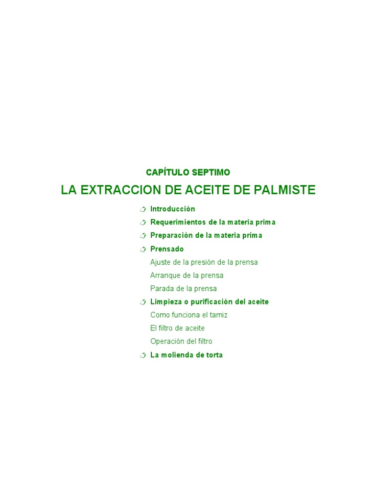 Cap 7 Extraccion Palmiste | Descargar gratis PDF | Filtración ...