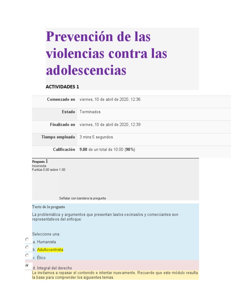 Prevención de Las Violencias Contra Las Adolescencias | PDF | Infancia ...