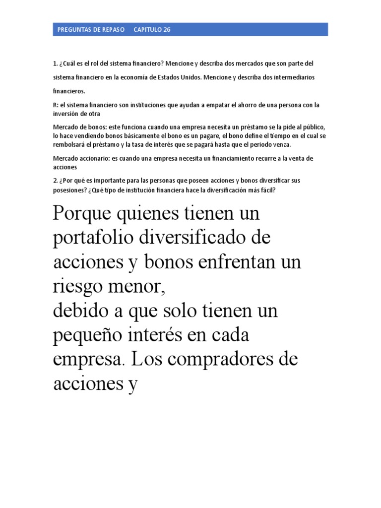 Preguntas de Repaso Cap 26 | PDF | Ahorro | La política fiscal