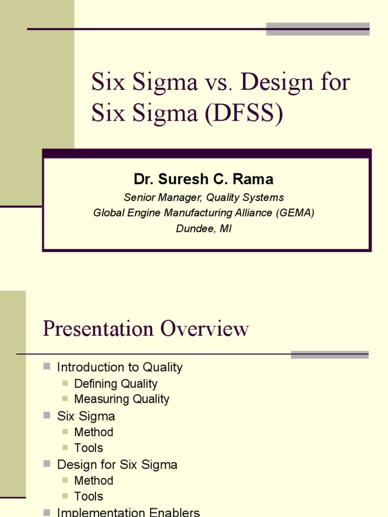 DIDIN Design For Six Sigma - 2 | PDF | Design For Six Sigma | Six Sigma