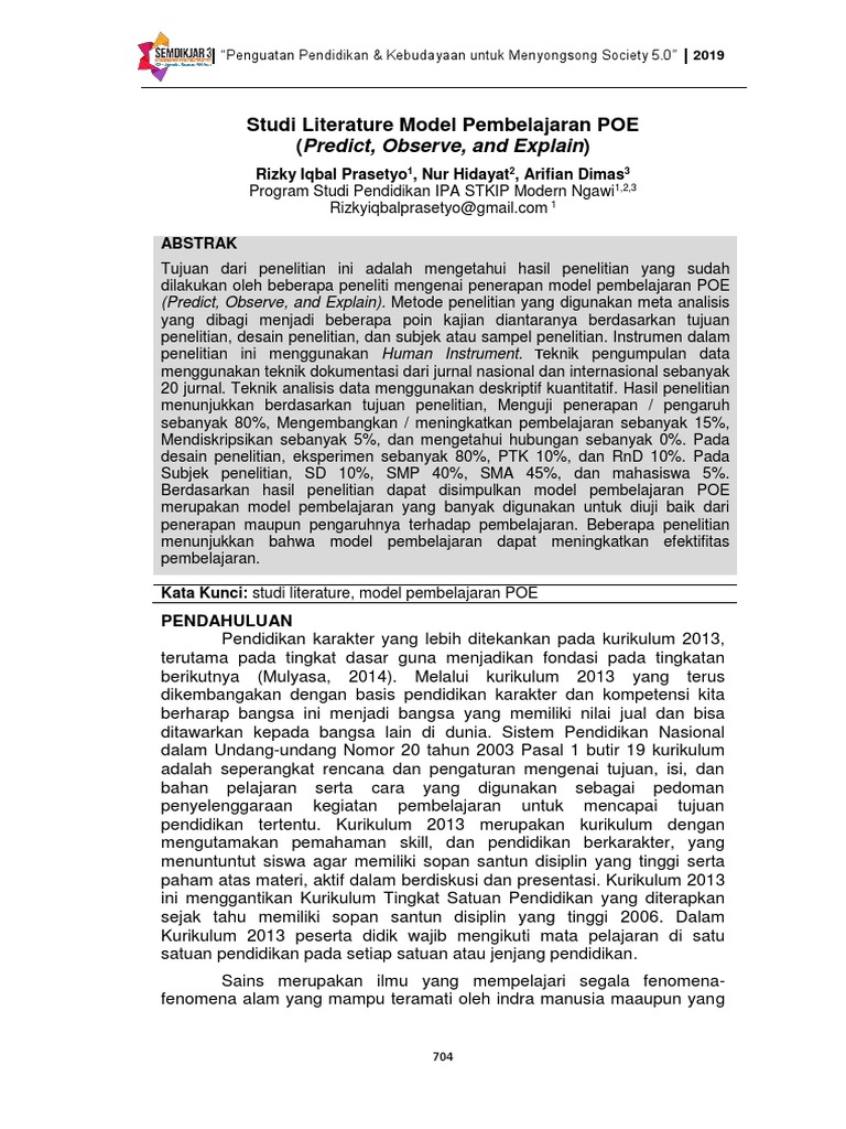 JURNAL POE (Metode Studi Literatur) | PDF