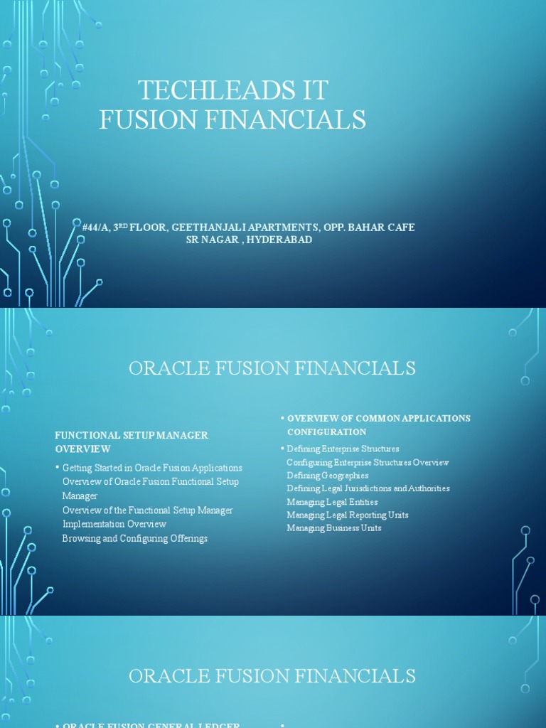 Oracle Fusion Financials Overview | PDF | Accounts Payable | Receipt