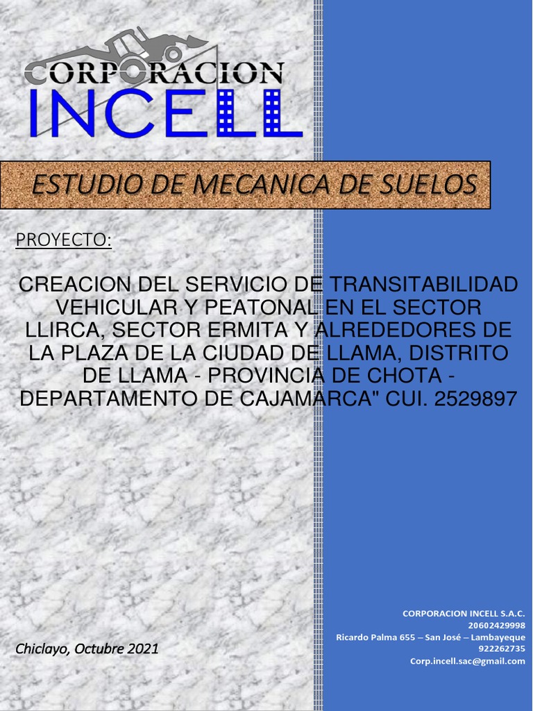 3.-Estudio Mecanica Suelos | PDF | Fundación (Ingeniería) | Ciencias de la Tierra