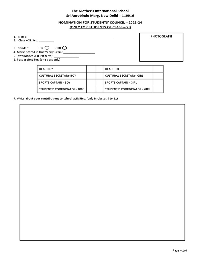 Nomination Form | PDF