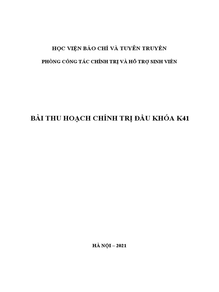 Sinh hoạt chính trị đầu khoá AJC | PDF