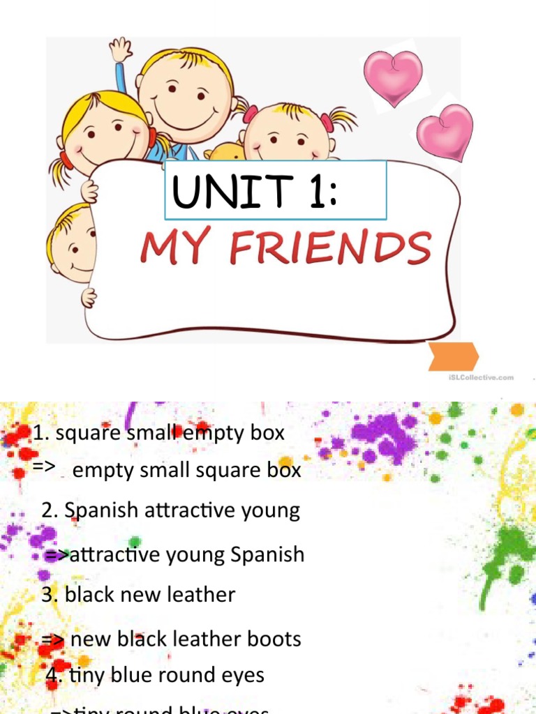 Unit 1 - My Friends | PDF | Adjective