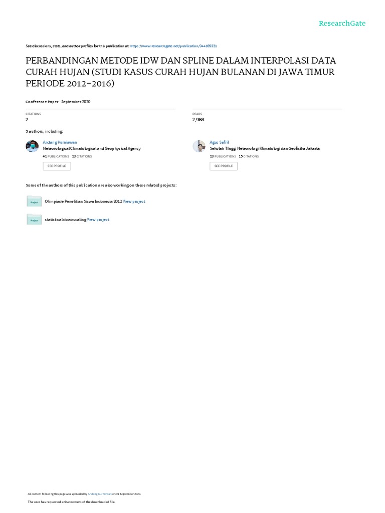 Perbandingan IDW dan Spline untuk Interpolasi Curah Hujan di Jawa Timur ...