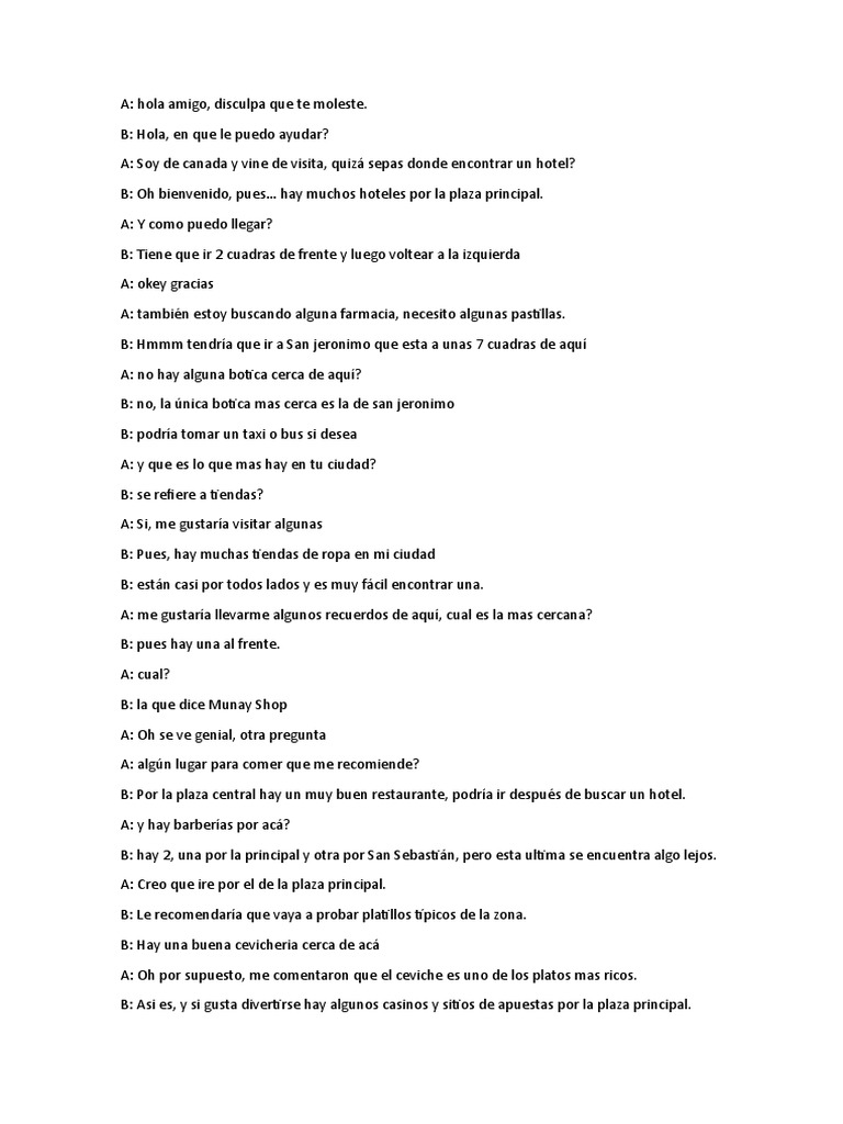 Guion Ingles TA | PDF