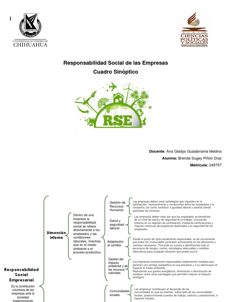 Cuadro Sinóptico | PDF | Responsabilidad social corporativa | Economias
