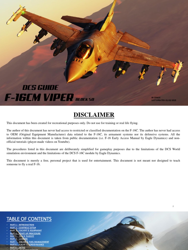 DCS F-16C Viper Guide | PDF | General Dynamics F 16 Fighting Falcon ...