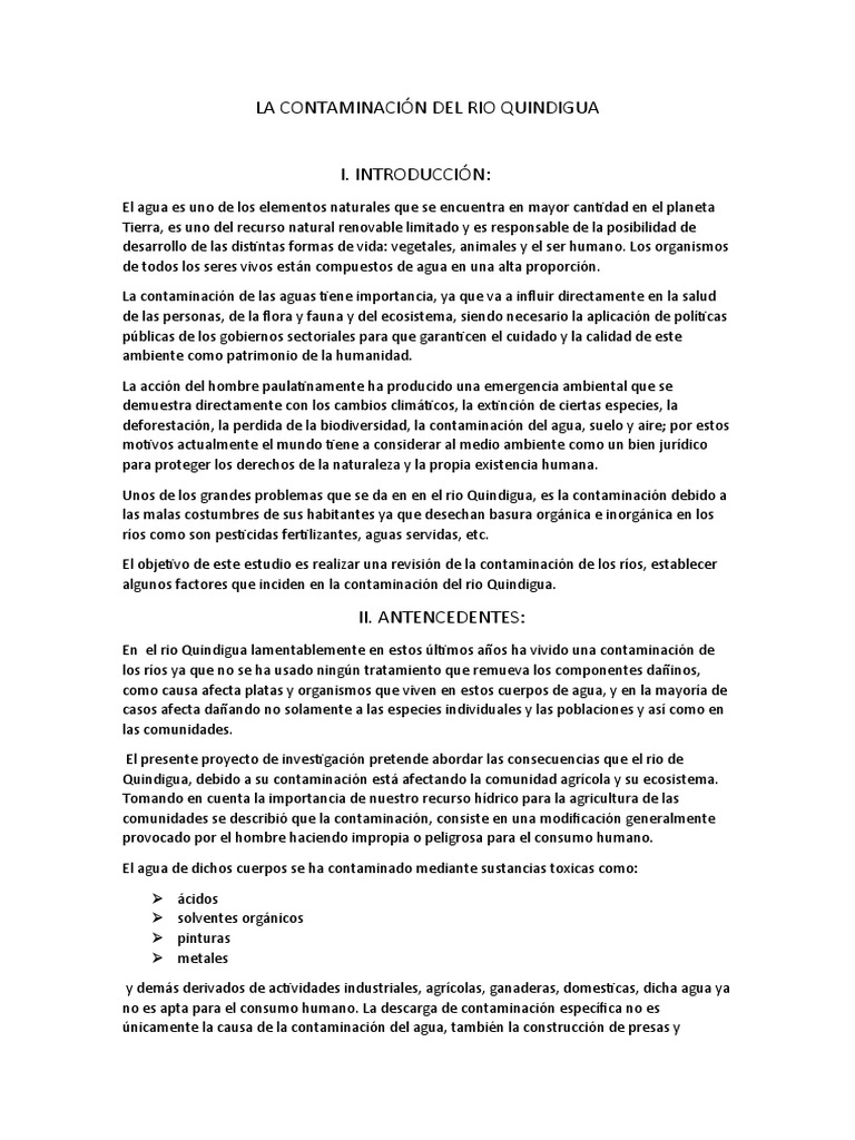 Proyecto Ane | PDF | Contaminación | Agua