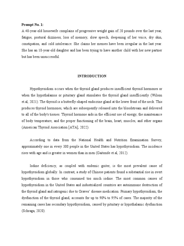 Hypothyroidism | PDF | Hypothyroidism | Thyroid