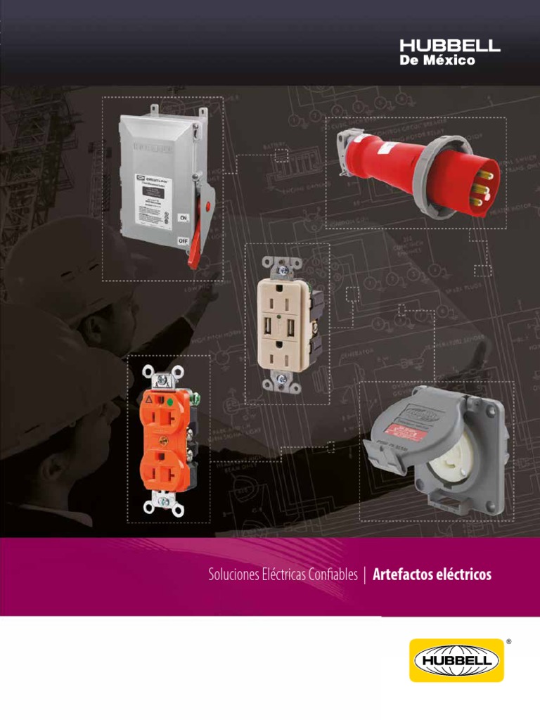 Catálogo de Artefactos Eléctricos Hubbell | PDF | Color | Materiales de ...