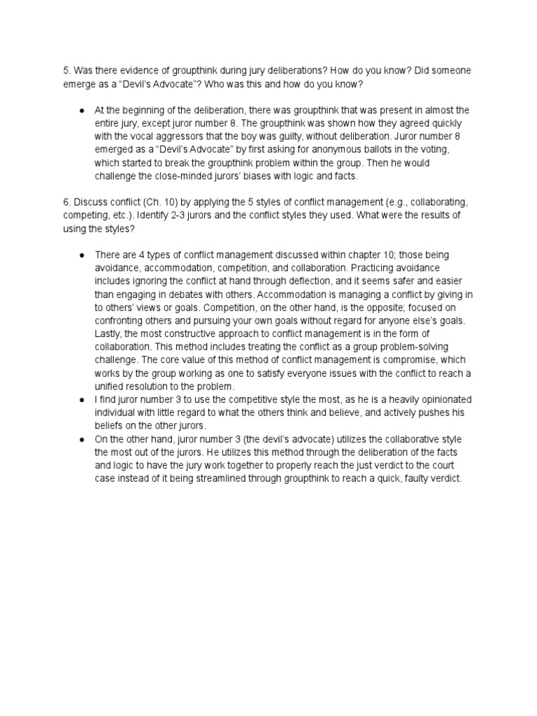 12 Angry Men Questions | PDF